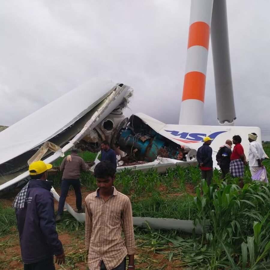 Wind turbine breakdown ruins crops in Sandur - hospet.online